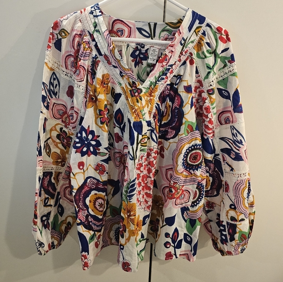 Kaktus | Tops | Kaktus Vibrant Multicolor Floral Blouse Womans Small ...